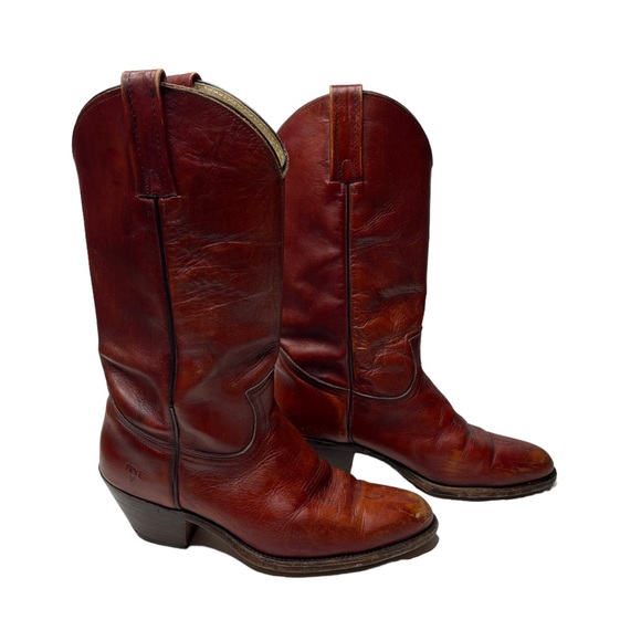 Frye | Shoes | Frye Vintage Mens Western Boots Oxblood Leather D | Poshmark